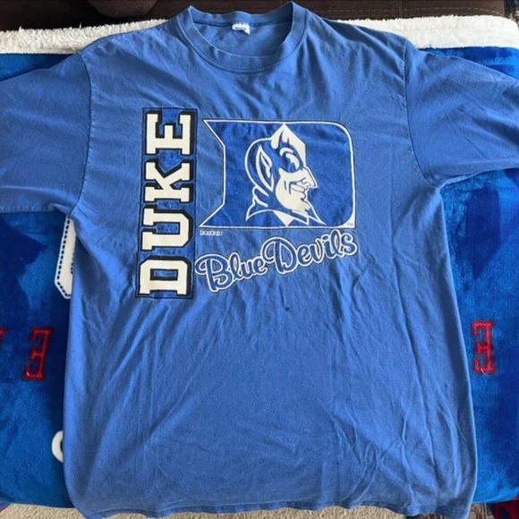Tops | Duke University Tee Blue Devils Shirt Retro Tee Royal Blue Code ...